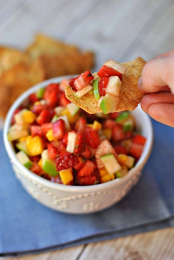 The Best and Easiest Fruit Salsa Dip Recipe - Shugary Sweets