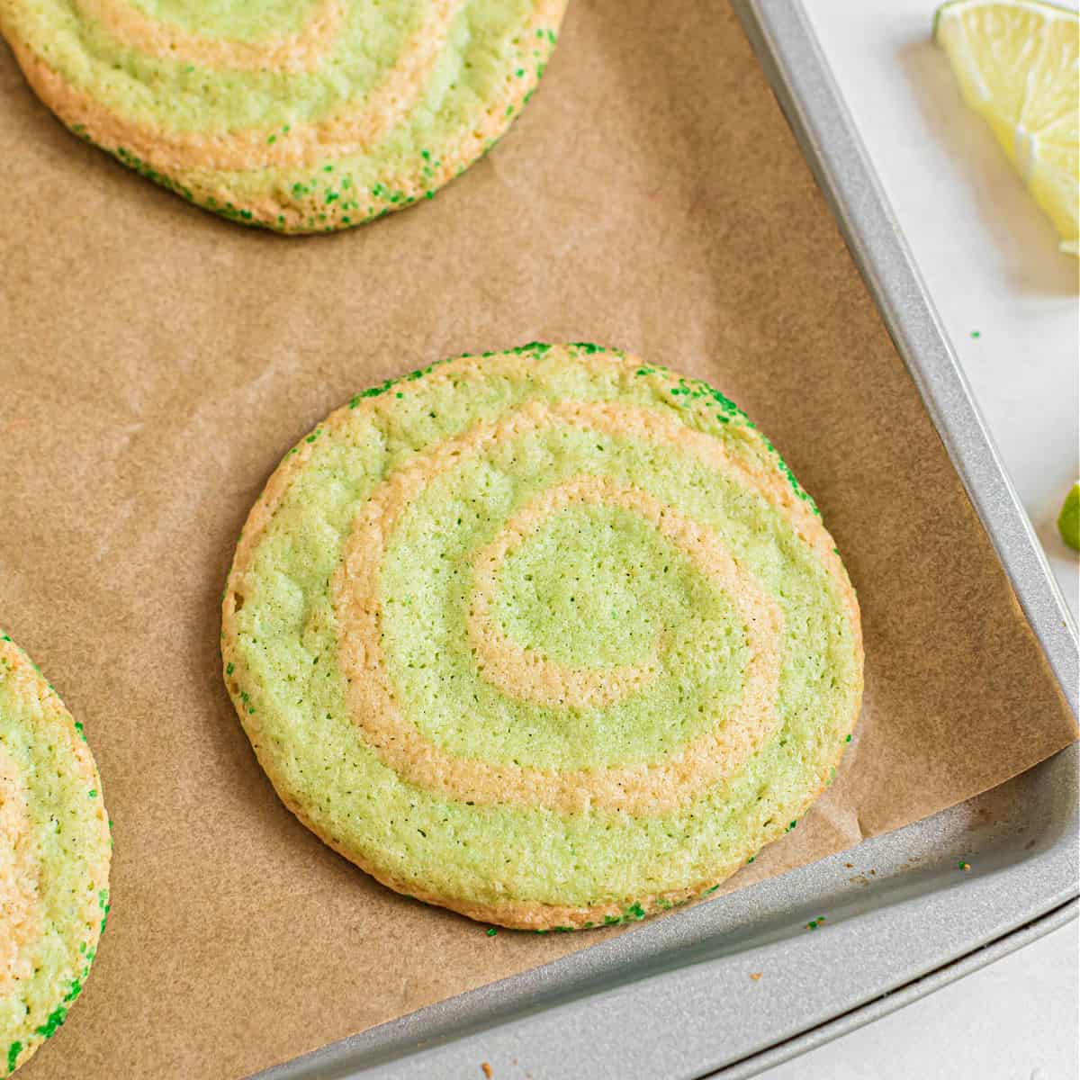 Lime Swirled Icebox Cookies Recipe - Shugary Sweets