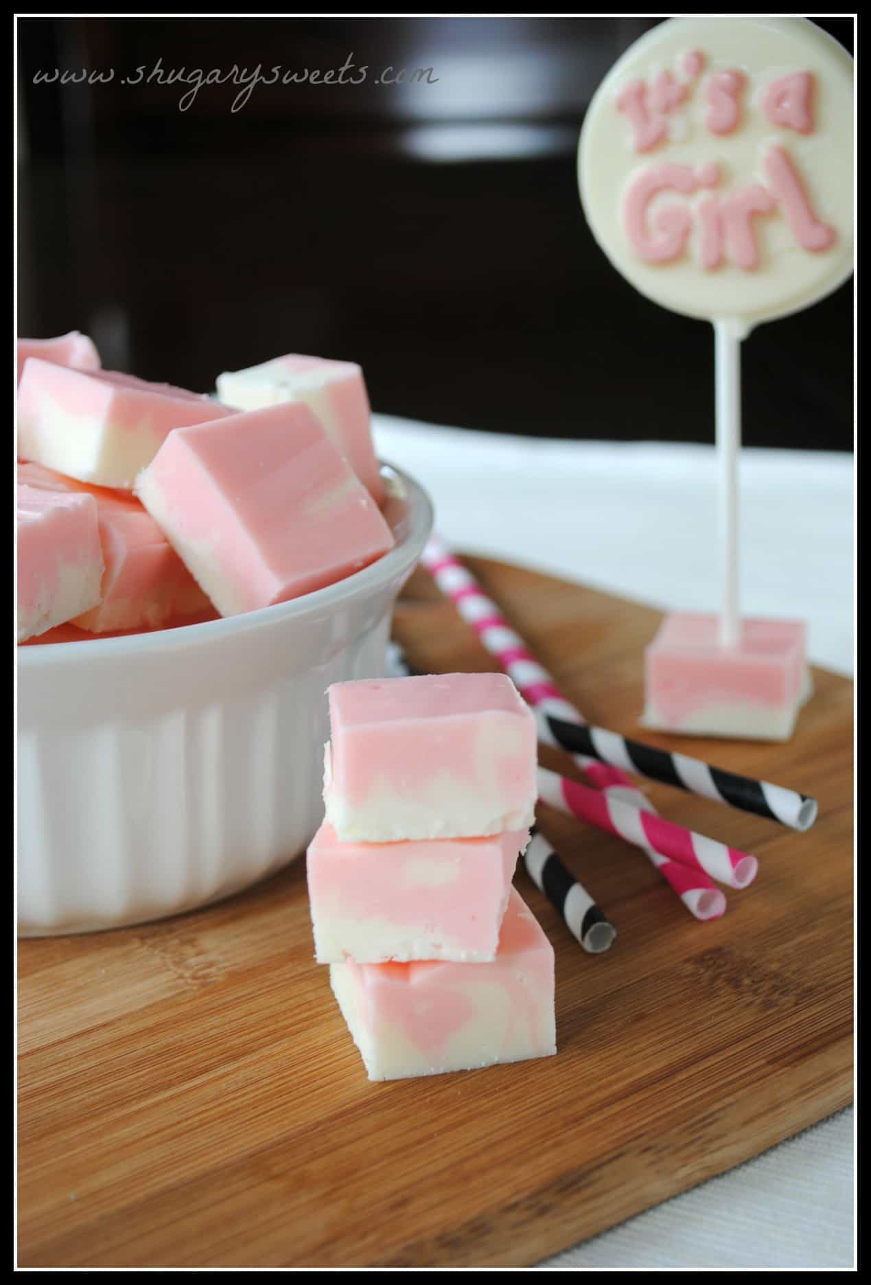 Strawberry Swirl Fudge Recipe - Shugary Sweets