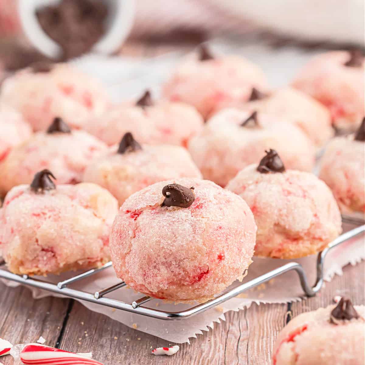Grandma's Peppermint Puff Cookies - Shugary Sweets