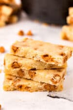 Butterscotch Shortbread Bars Recipe - Shugary Sweets
