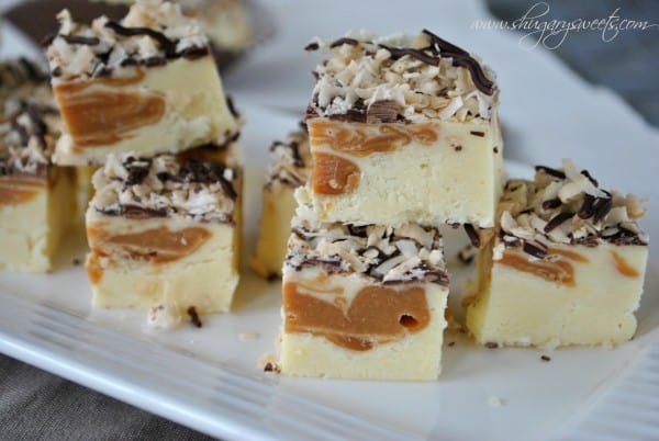 Chocolate, Caramel, Coconut Fudge (aka Samoa Fudge) - Shugary Sweets