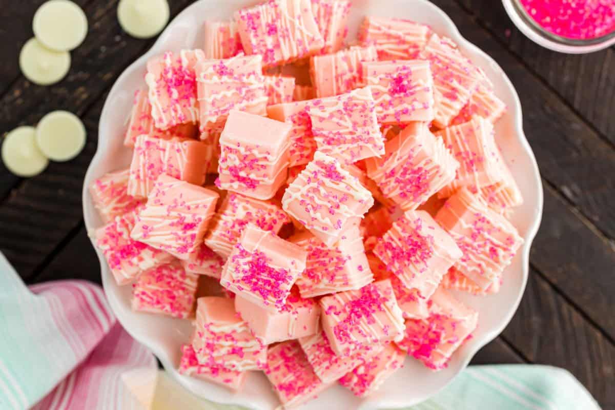 Pink Lemonade Fudge Recipe - Shugary Sweets