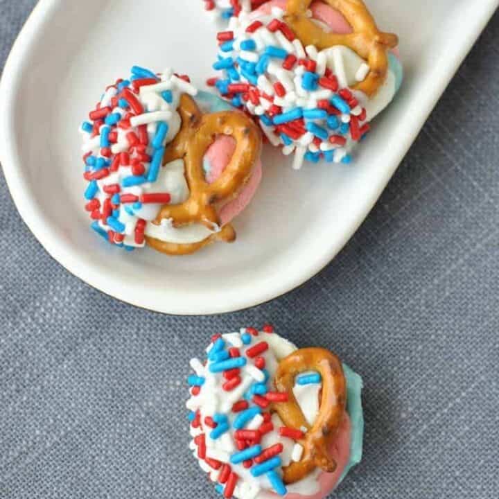 Red, White, and Blue Pretzels - Shugary Sweets