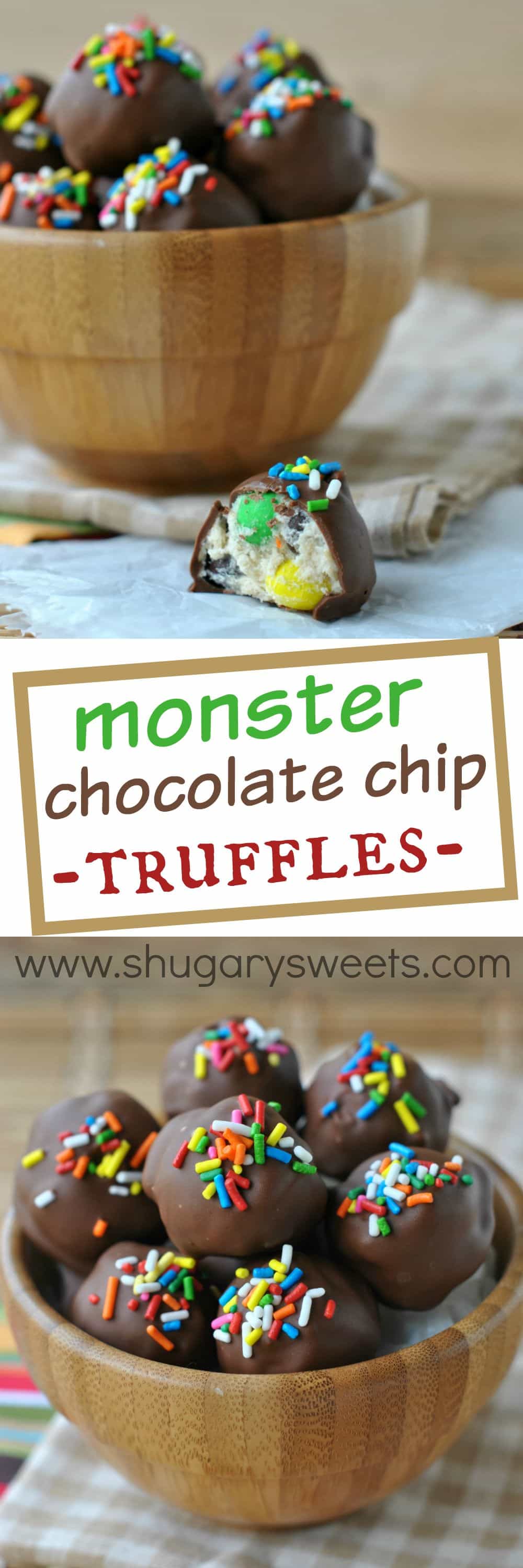 Monster Cookie Dough Truffles - Shugary Sweets