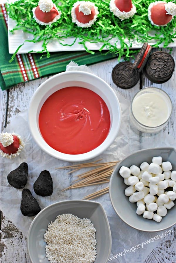 Santa OREO Cookie Balls - Shugary Sweets