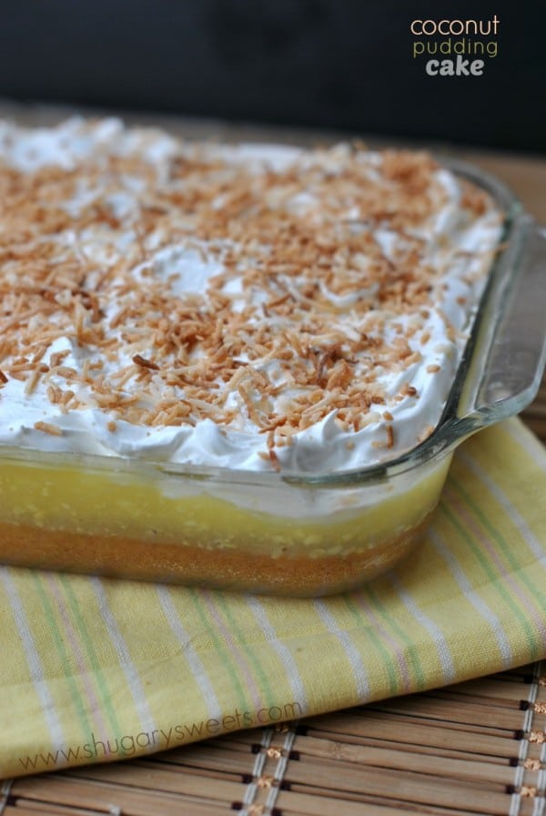 Coconut Pudding Cake Recipe - Shugary Sweets