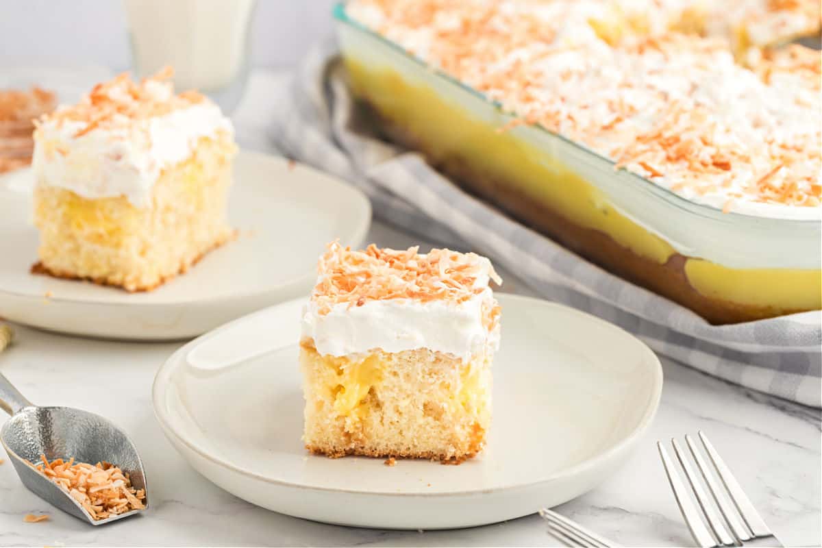 Coconut Pudding Cake Recipe - Shugary Sweets