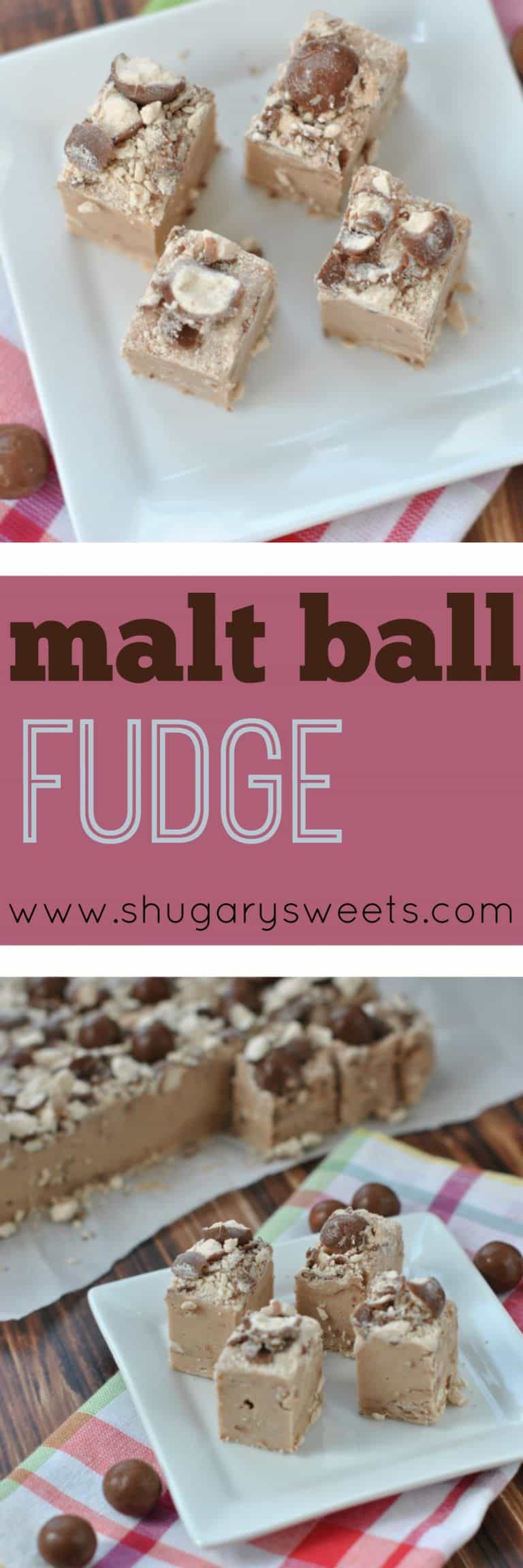 Malt Ball Fudge - Shugary Sweets