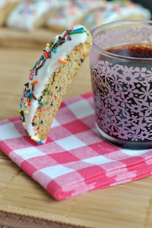 Birthday Cake Biscotti Recipe - Shugary Sweets