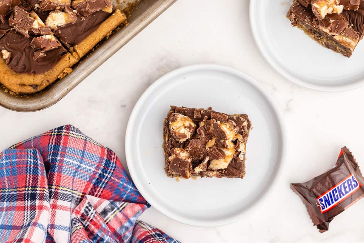 Chocolate Chip Snicker's Bars Recipe - Shugary Sweets