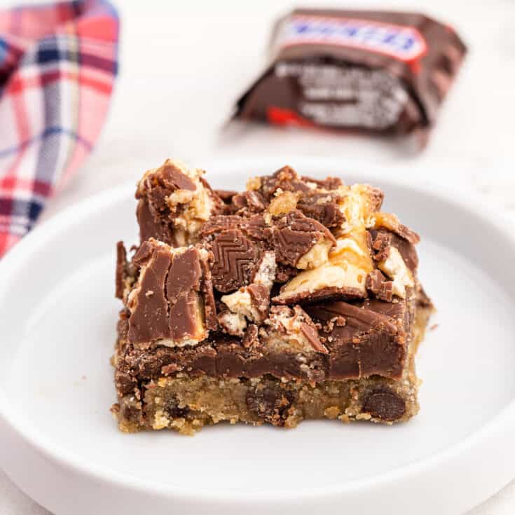 Chocolate Chip Snicker's Bars Recipe - Shugary Sweets