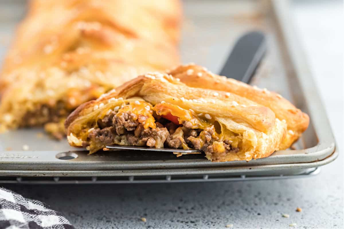 Bacon Cheeseburger Braid - Shugary Sweets