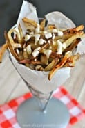 Baked French Fries with Blue Cheese Sauce - Shugary Sweets