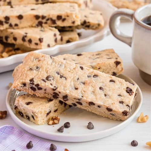 Chocolate Chip Walnut Shortbread Bars