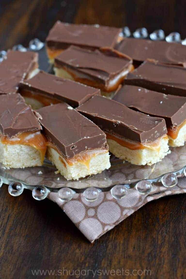 Homemade Twix Cookie Bars Recipe - Shugary Sweets