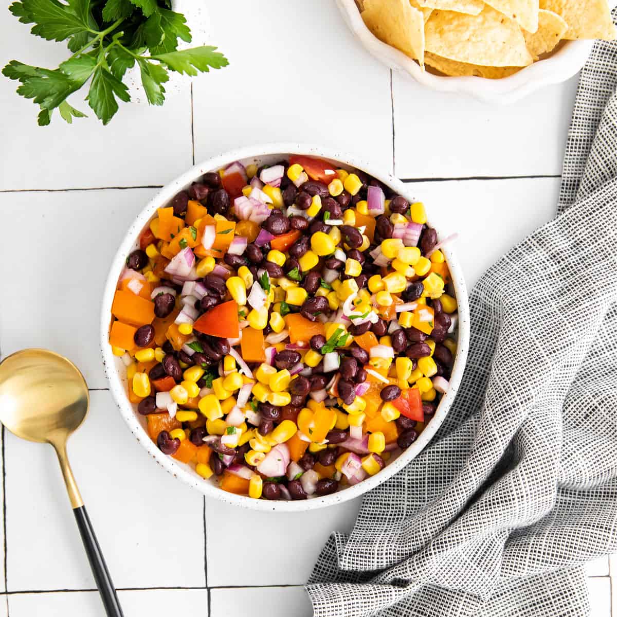 Corn and Black Bean Salsa Recipe - Shugary Sweets