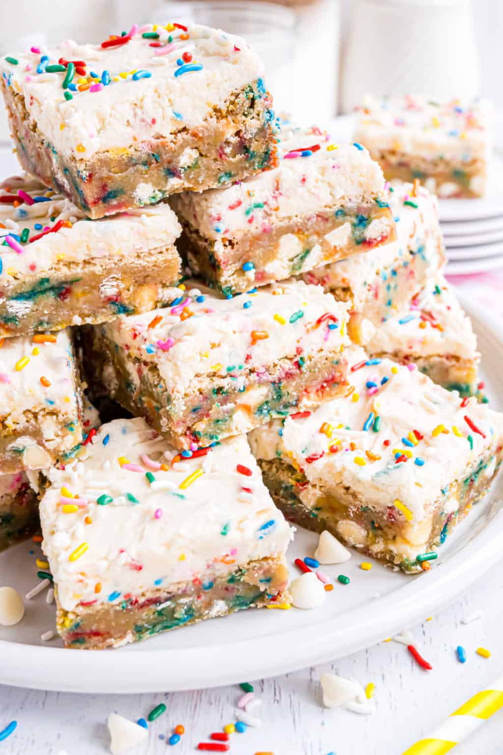 Frosted Funfetti Blondies