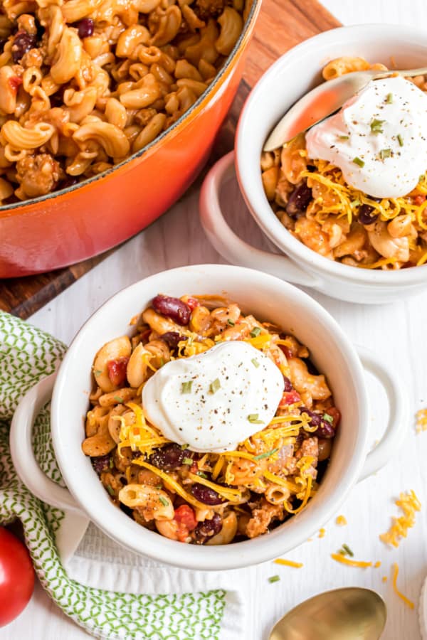 One Pot Chili Mac Recipe - Shugary Sweets