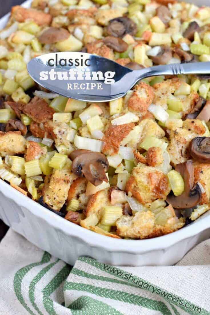 The BEST Thanksgiving Stuffing Recipe - Shugary Sweets