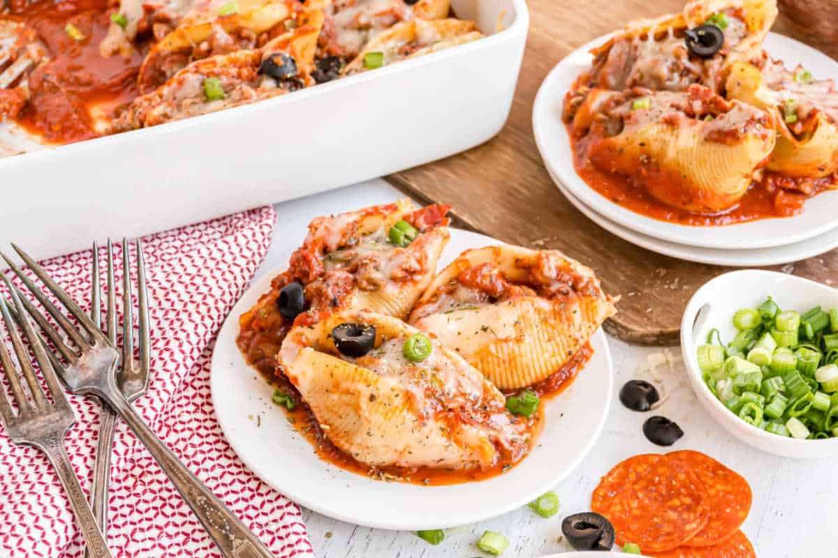 Pizza Stuffed Pasta Shells Recipe