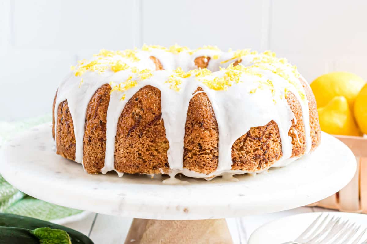 Lemon Zucchini Cake Recipe - Shugary Sweets