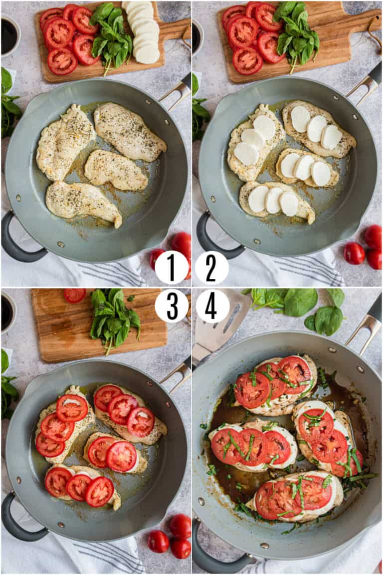 Chicken Caprese Skillet Recipe - Shugary Sweets