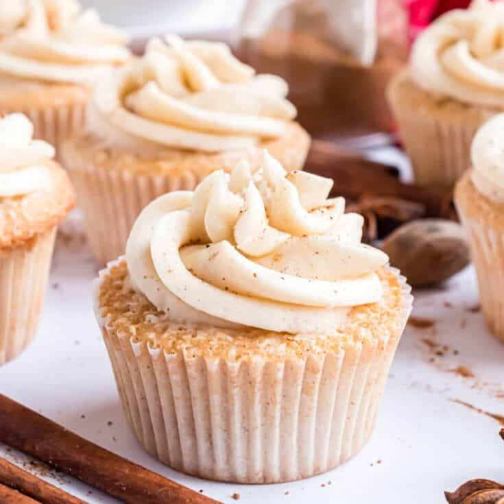 Eggnog Cupcakes Recipe - Shugary Sweets