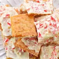 Peppermint Cracker Toffee - Shugary Sweets