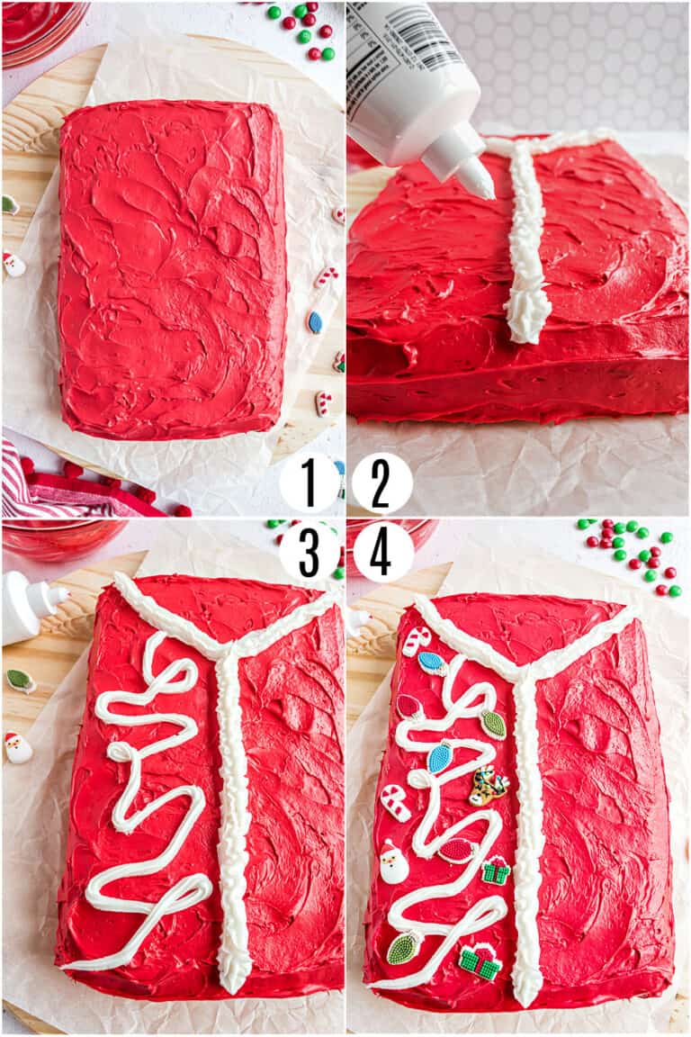 Ugly Sweater Christmas Party Cake - Shugary Sweets
