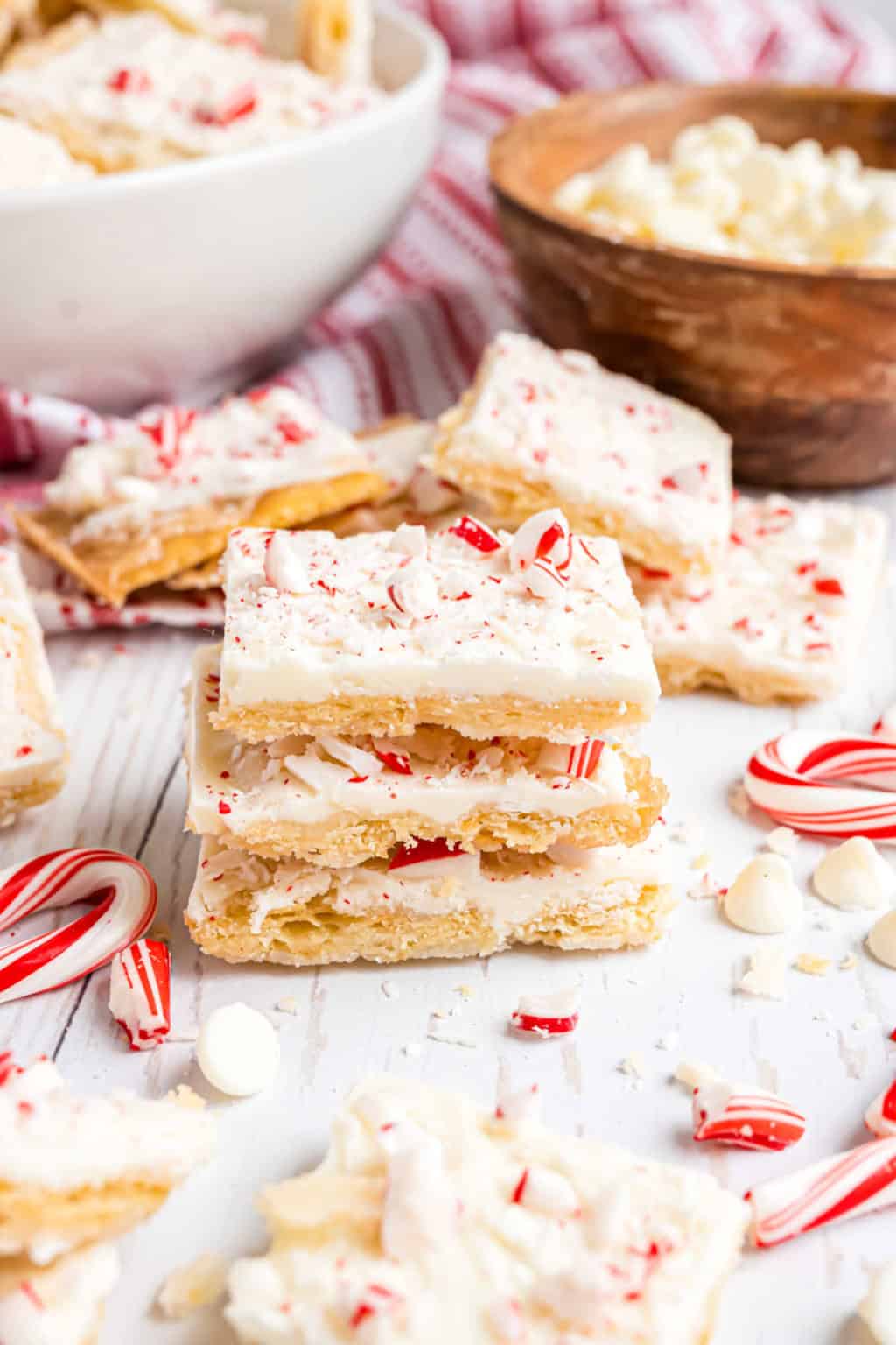 Peppermint Cracker Toffee