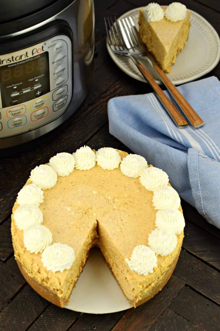 Instant Pot Pumpkin Cheesecake Recipe - Shugary Sweets