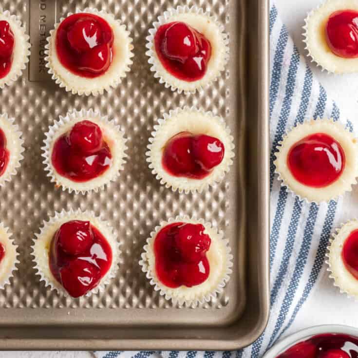 Easy Mini Cherry Cheesecakes Recipe