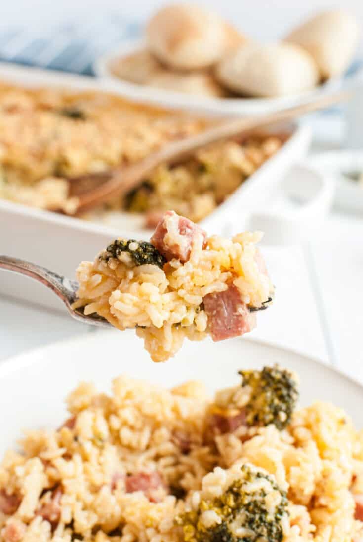 Ham Broccoli Rice Casserole Recipe - Shugary Sweets