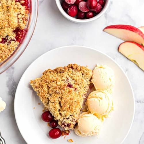 Easy Apple Cranberry Crumble Recipe - Shugary Sweets