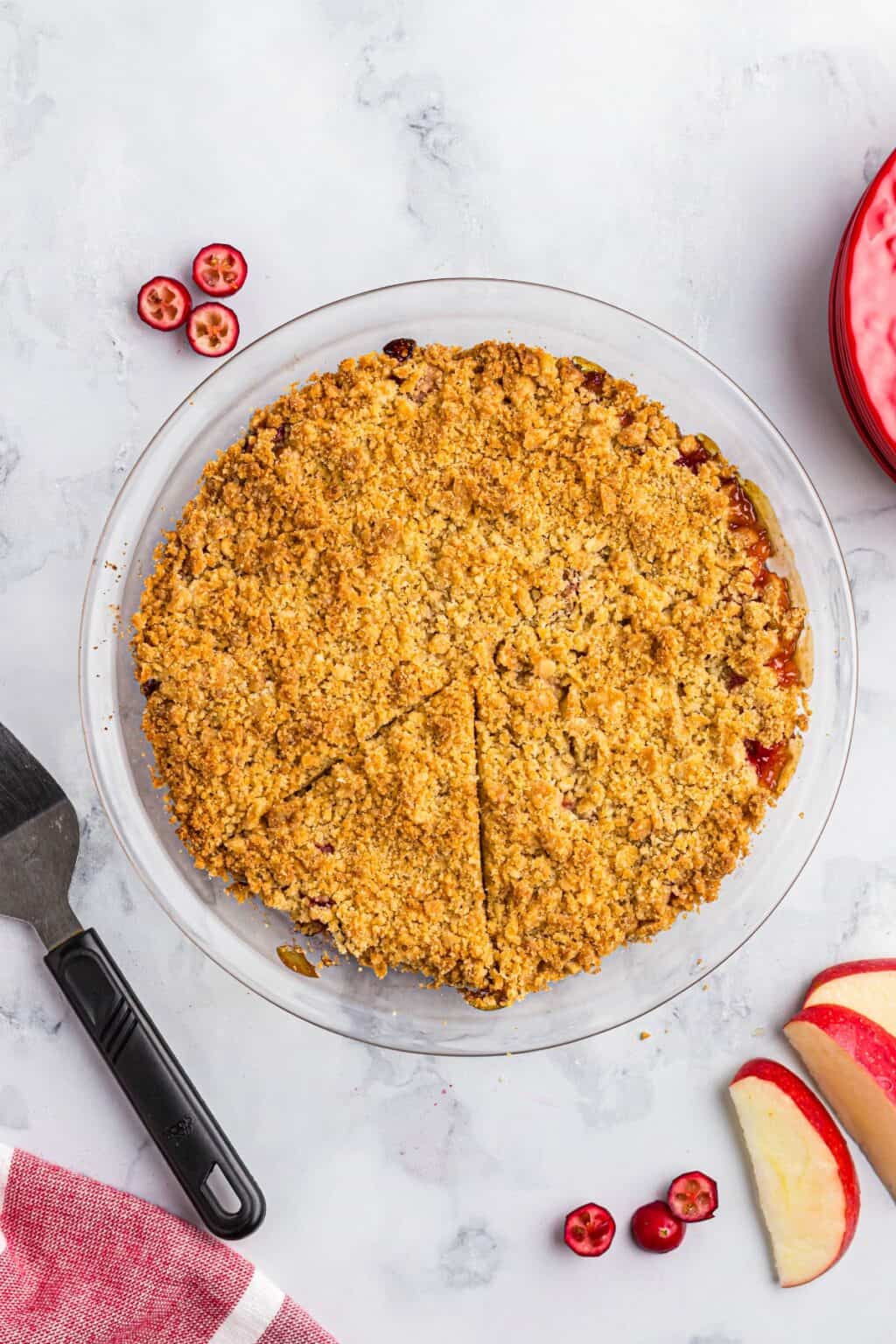 Easy Apple Cranberry Crumble Recipe - Shugary Sweets