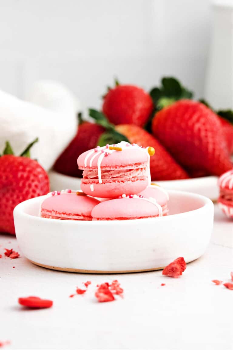 Strawberry Macarons Recipe - Shugary Sweets