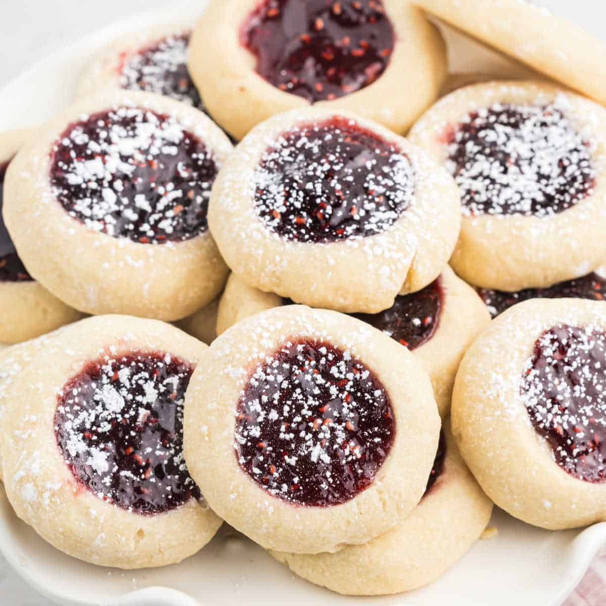 Raspberry Jam Thumbprint Cookies