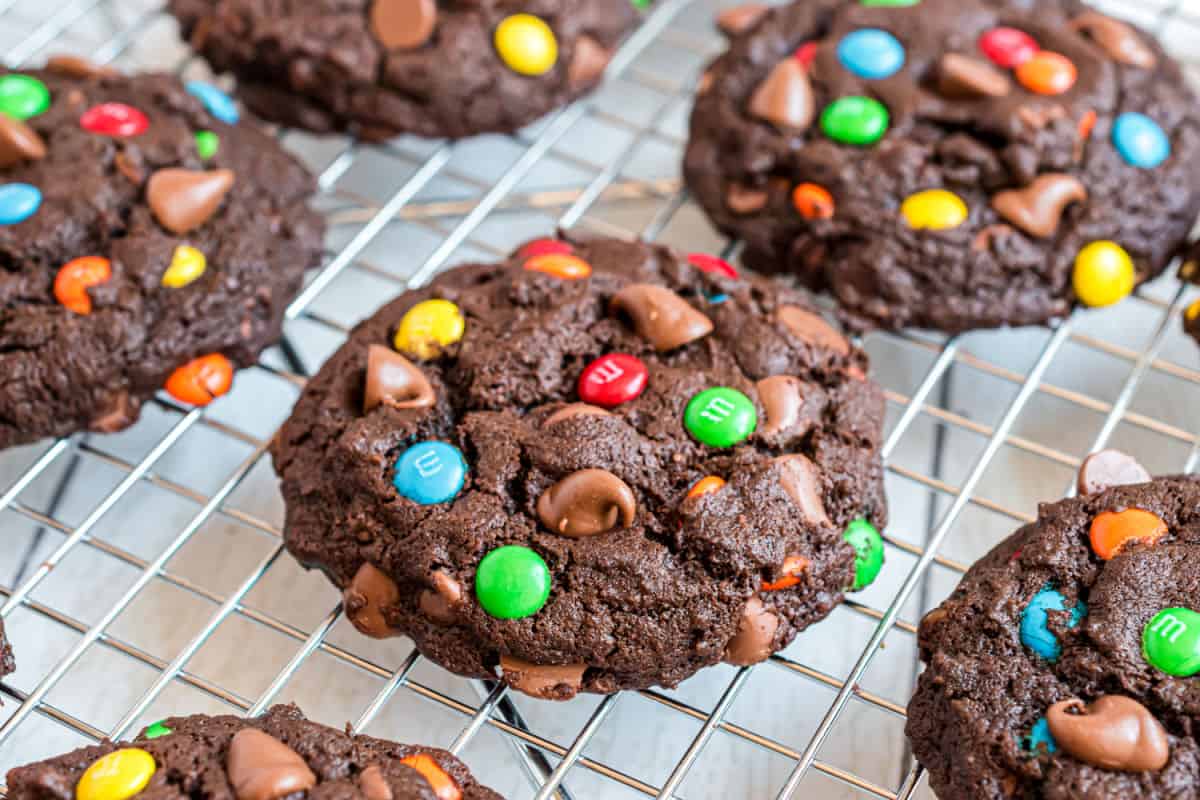 Chocolate M&M's Cookies Recipe - Shugary Sweets
