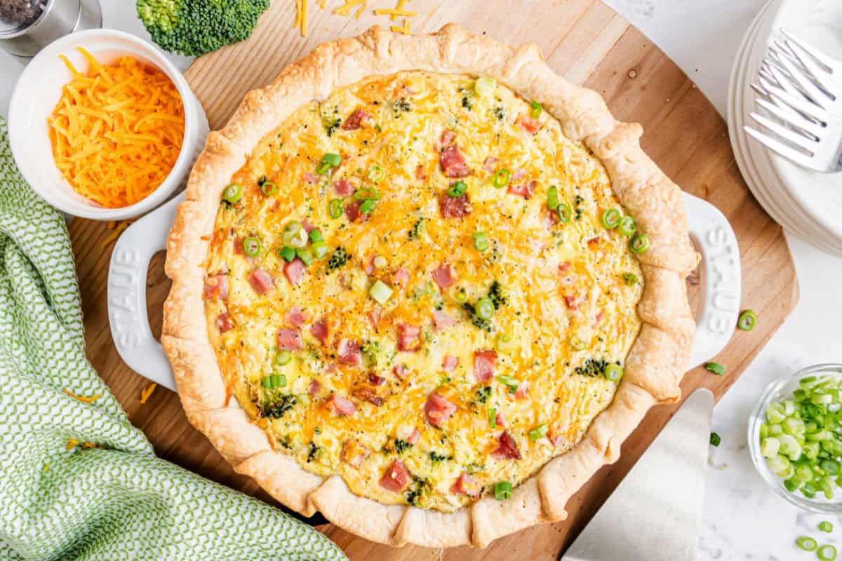Ham and Cheese Quiche Recipe - Shugary Sweets