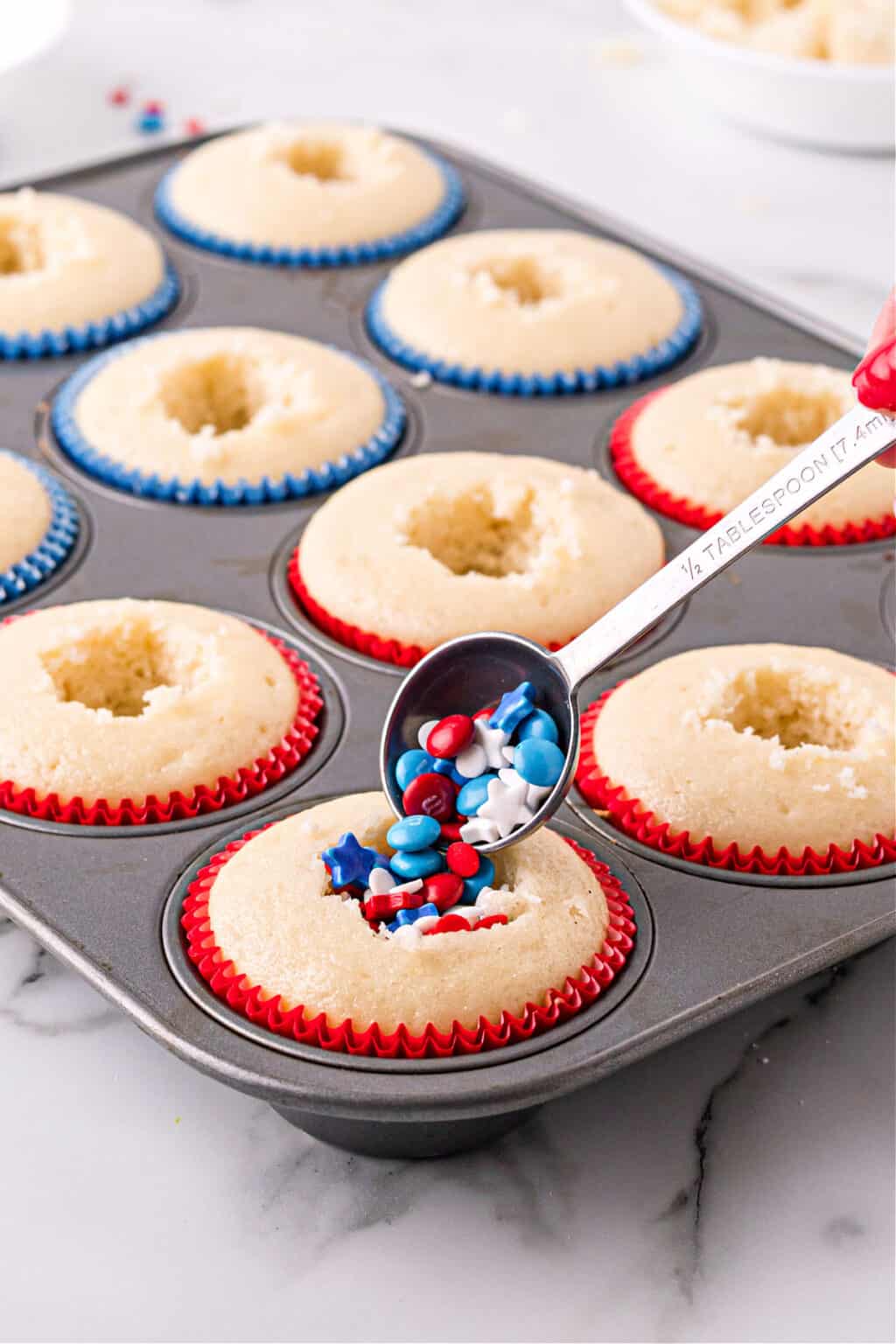 Red White and Blue Cupcakes - Shugary Sweets