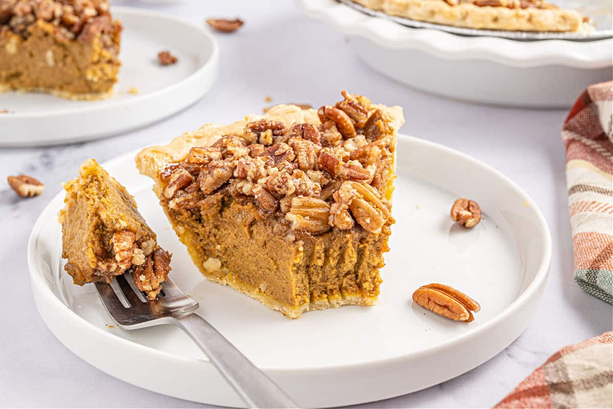 Pecan Pumpkin Pie Recipe - Shugary Sweets