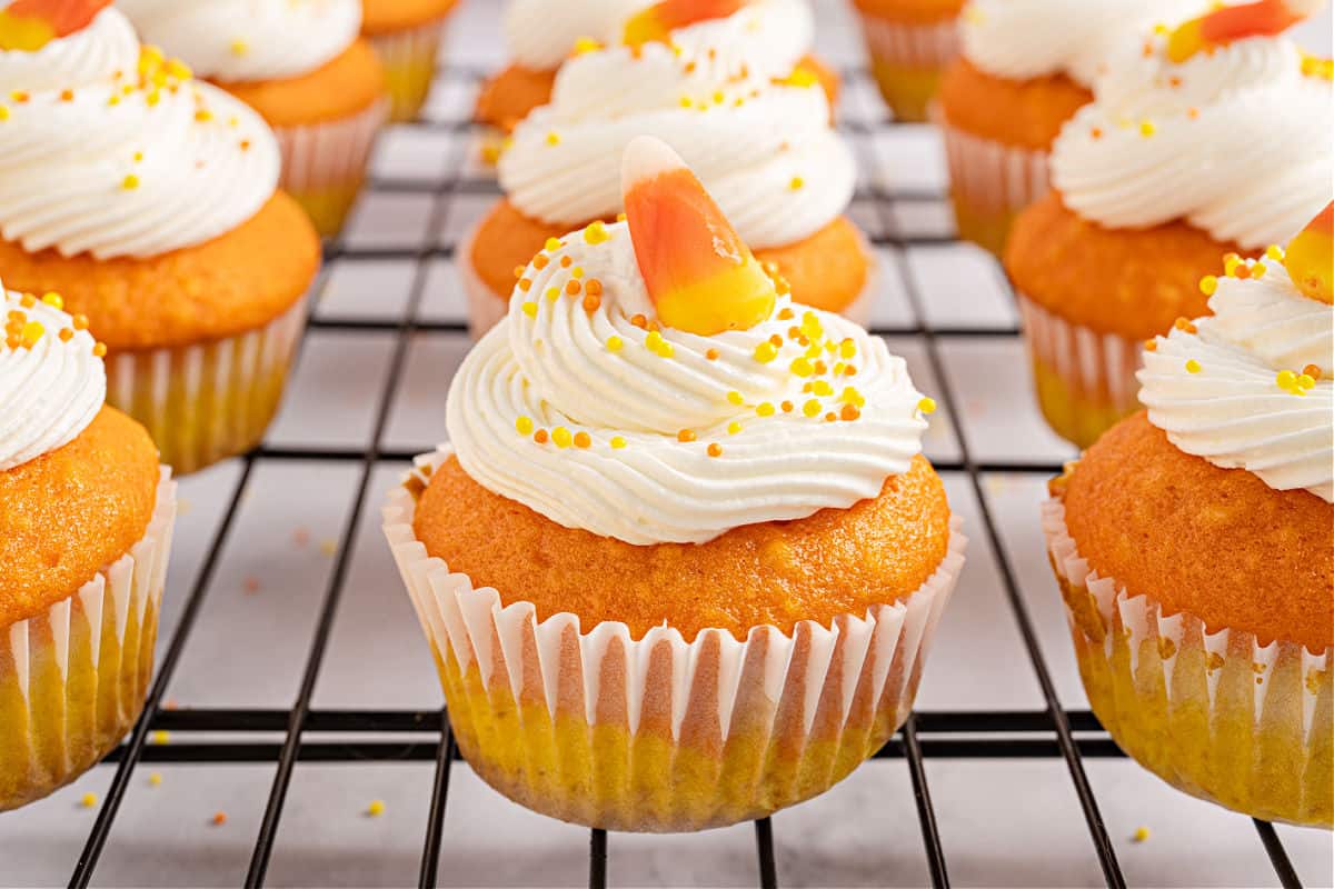 Candy Corn Cupcakes Recipe - Shugary Sweets