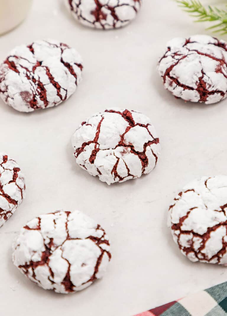 Red Velvet Crinkle Cookies - Shugary Sweets