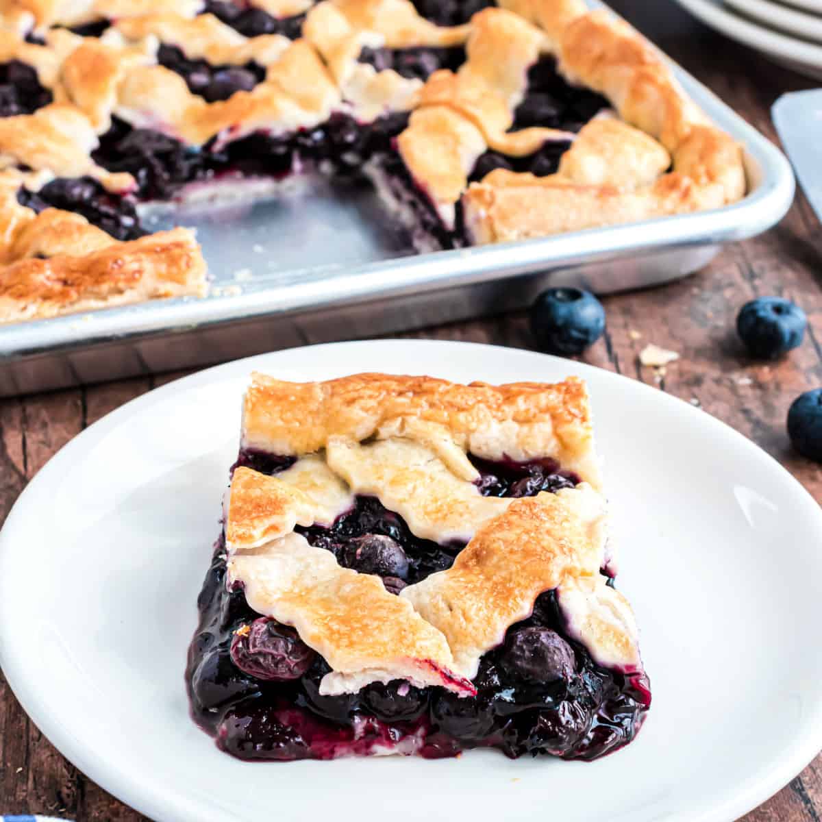Blueberry Slab Pie Recipe - Shugary Sweets