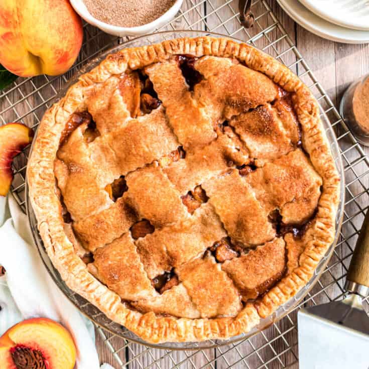 Perfect Peach Pie Recipe - Shugary Sweets