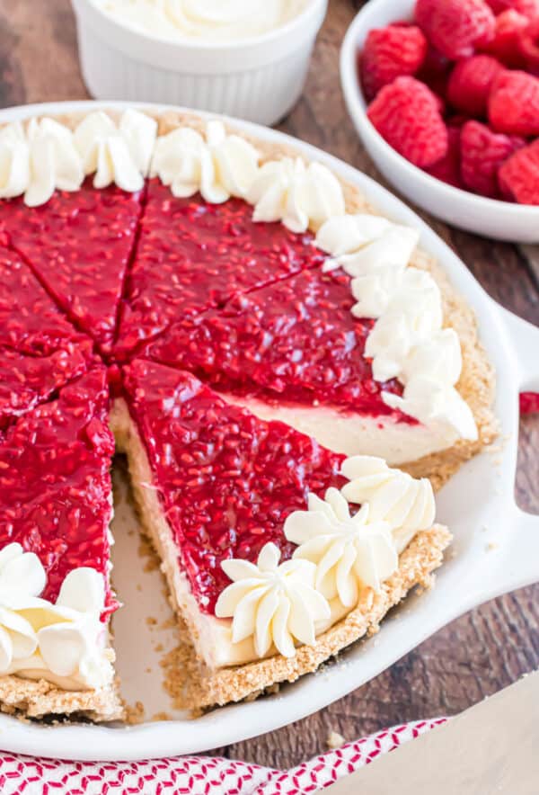 No Bake Raspberry Cheesecake - Shugary Sweets