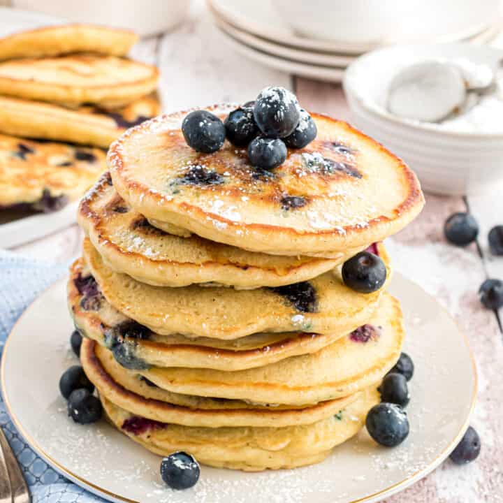 Blueberry Pancakes - Shugary Sweets