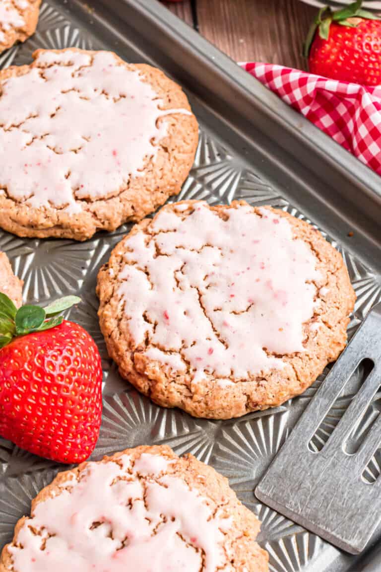 Strawberry Cookies Recipe - Shugary Sweets