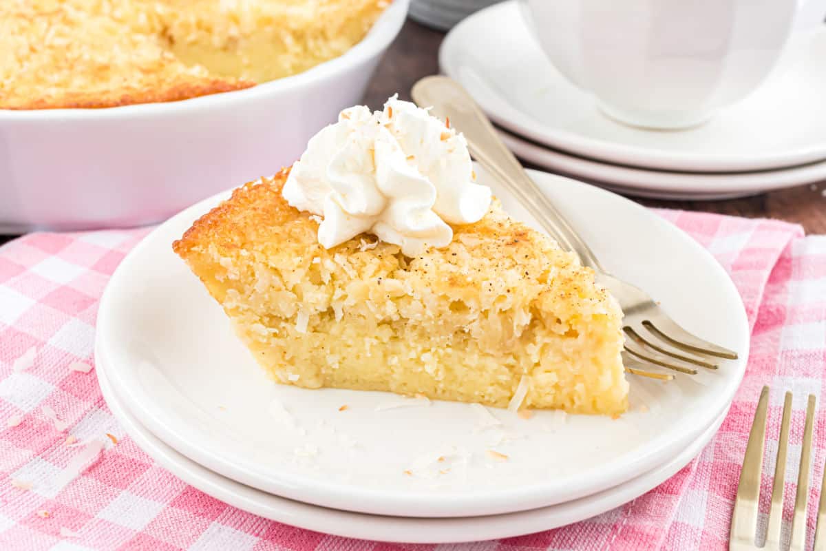 Impossible Coconut Pie Recipe - Shugary Sweets